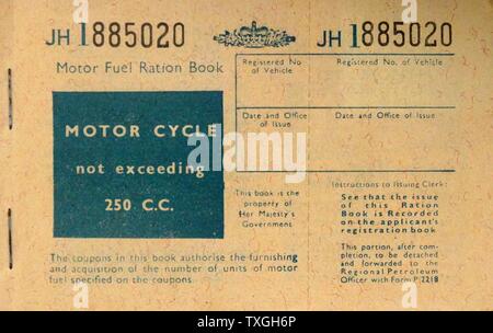 Fuel Ration Book Stock Photo - Alamy