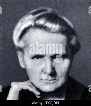 Photograph of Marie Curie (1867-1934) a Polish and naturalized-French ...