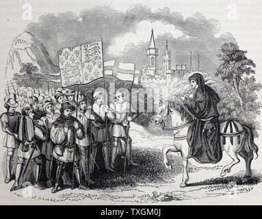 Engraving depicting John Ball (1338-1381) an English Lollard priest who ...