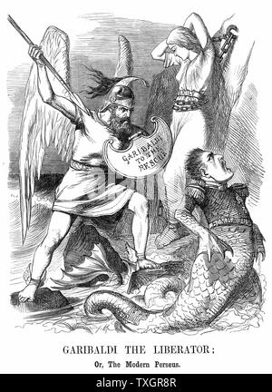 Unification of Italy: Giuseppe Garibaldi (1807-82) helping Victor ...