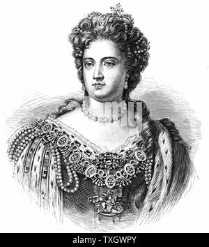 Portrait of Anne Stuart (1665-1714), queen of England. Wife of George ...