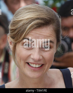 Anne Consigny arrives at a photocall for the film "Elle" during the ...