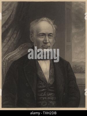 Andrew Ure (1778-1857) on engraving from 1800s. Scottish doctor ...
