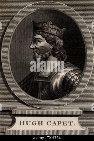 Hugh Capet (c938-996) elected king of France in 987 after the death of ...