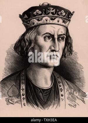William II King of England (1056-1100) on engraving from the 1800s ...