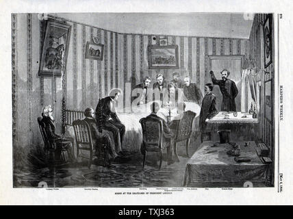 Abraham Lincoln on his Death Bed, c. 1865 Stock Photo - Alamy