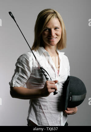 Modern pentathlete Mickey Kelly poses for a portrait at the 2008 U.S ...