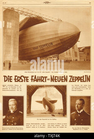 The airship 'Graf Zeppelin' ('LZ 130') above Liberec, 1938 Stock Photo - Alamy