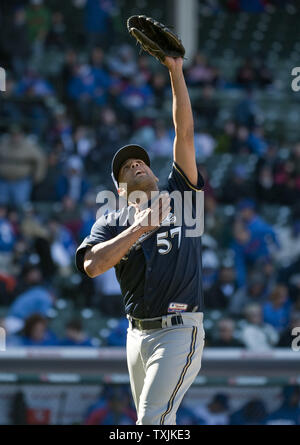 Milwaukee Brewers relief pitcher Francisco Rodriguez delivers during ...
