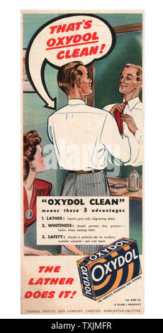 1946 UK Magazine Oxydol Soap Powder Advert Stock Photo - Alamy