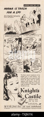1940 UK Magazine Knight's Castle Soap Advert Stock Photo - Alamy