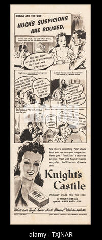 1940 UK Magazine Knight's Castle Soap Advert Stock Photo - Alamy