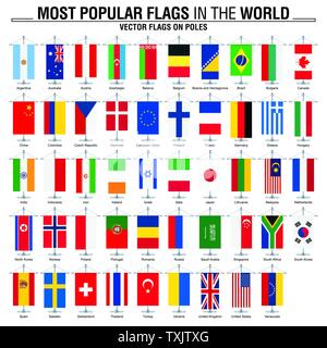 Set of popular country flags Stock Vector Image & Art - Alamy