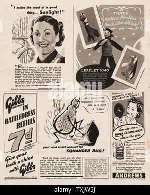 1943 UK Magazine Squander Bug Advert Stock Photo - Alamy