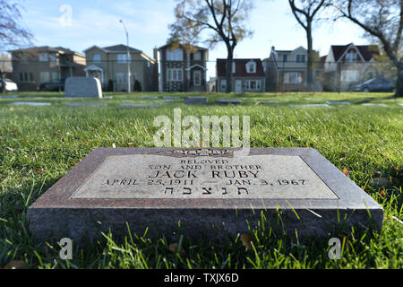 Jack Ruby's gravestone rests in Westlawn Cemetery in Norridge, Illinois ...