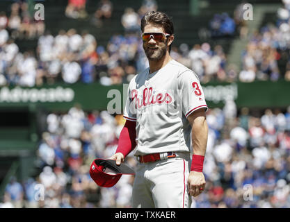 Philadelphia Phillies' Bryce Harper smiles before a spring training ...