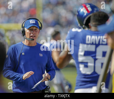 Carolina Panthers linebacker Tae Davis (33) leaves the field before an ...