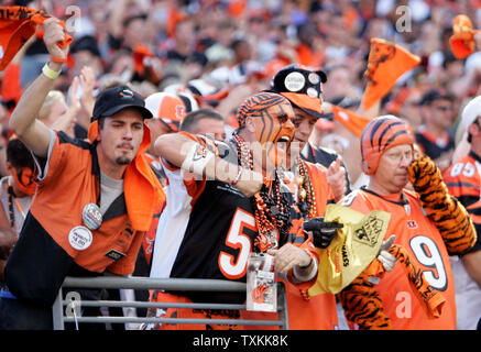 Cincinnati Bengals fans cheer before an NFL football game against the ...