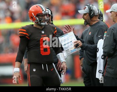 Baltimore Ravens offensive coordinator Todd Monken looks on during pre ...