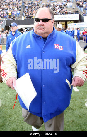 Kansas head coach Mark Mangino directs his team against Colorado in the ...