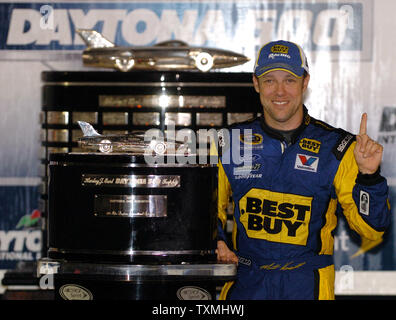 Matt Kenseth celebtates winning the 54th NASCAR Daytona 500 at Daytona ...