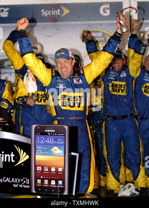 Matt Kenseth celebtates winning the 54th NASCAR Daytona 500 at Daytona ...