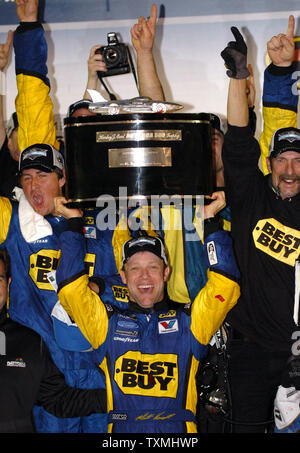 Matt Kenseth celebtates winning the 54th NASCAR Daytona 500 at Daytona ...