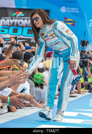 Danica Patrick during introductions for the Daytona 500 at Daytona ...