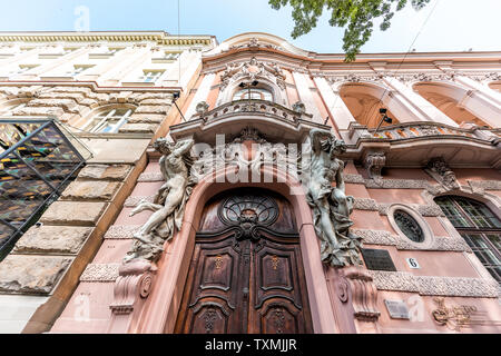 Classical opera house theater, wide-angle interior view from the stage ...