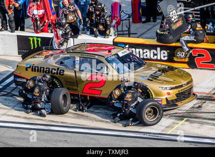 Tyler Reddick pits during a NASCAR Cup Series auto race, Sunday, May 31 ...