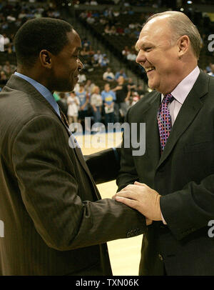 New York Knicks center Karl-Anthony Towns reacts after making a three ...