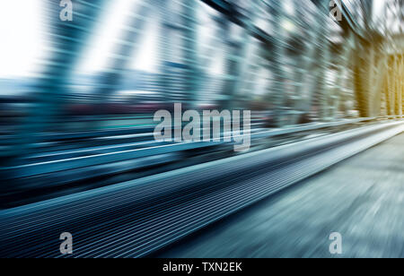 blur steel constuctions of landmark bridge in portland Stock Photo - Alamy