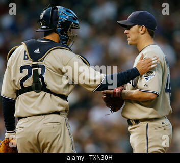 San Diego Padres catcher Gary Sanchez (99) in the third inning of a ...