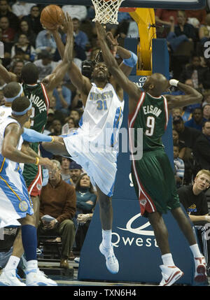 Francisco Elson of the Denver Nuggets during 120-104 loss to the Los ...