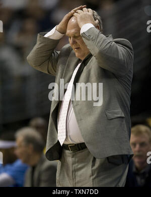 New York Knicks center Karl-Anthony Towns (32) argues an official's ...