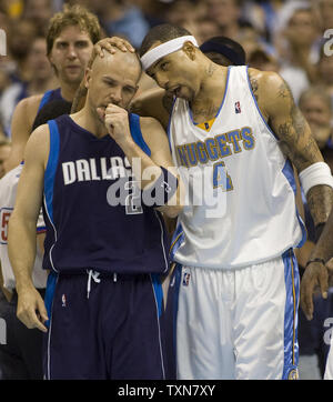 Denver Nuggets' Kenyon Martin (6) is fouled by Atlanta Hawks' Donta ...