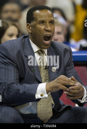 Denver Nuggets interim head coach David Adelman in overtime of Game 1 ...