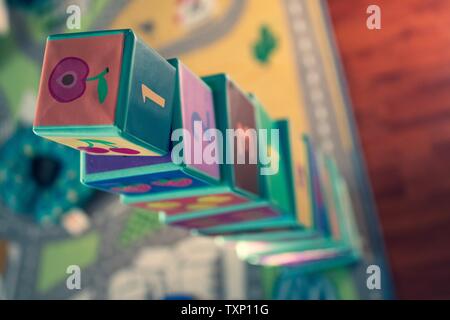 Number blocks toy dice Stock Photo - Alamy