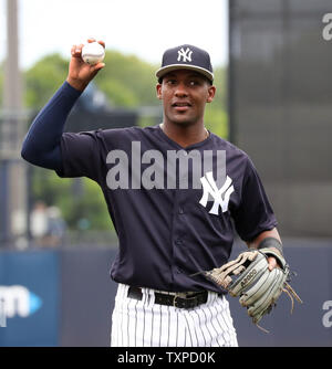 New York Yankees infielder George Lombard Jr. up to bat at a baseball ...