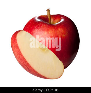 Ripe sweet red organic juicy apple Stock Photo - Alamy