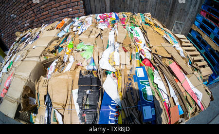 Compacted cardboard for recycling Stock Photo: 48742640 - Alamy