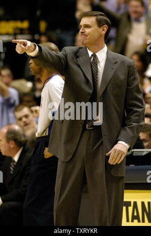 Indiana Pacers head coach Rick Carlisle, front left, reacts toward ...