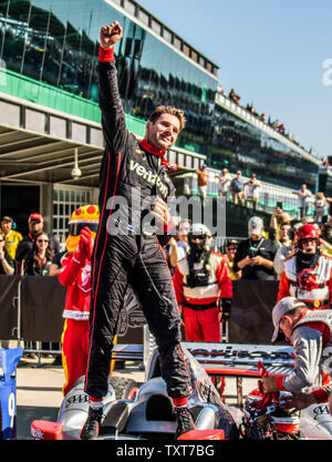 INDIANAPOLIS, IN - MAY 13: IndyCar driver Louis Foster signs autographs ...