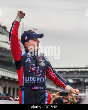 William Byron celebrates after winning a NASCAR Cup Series auto race ...