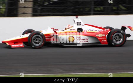 Josef Newgarden exits Turn 1 during the IndyCar auto race at World Wide ...
