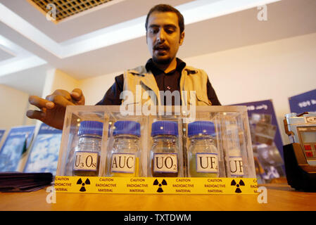 The process of making uranium oxide (U3O8) to uranium hexafluoride (UF6 ...