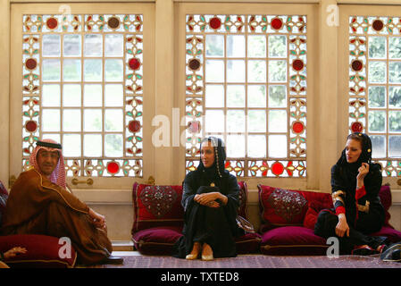 Saudi Arabian princess Nauf Bent Al-Bandar (R) and ambassador to Iran ...