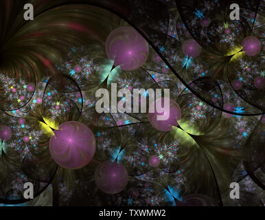 Sparkle jewelry butterfly insect flying with glittering stars and balls ...