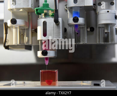 A 3D printer prints, what Israeli scientist Professor Tal Dvir says, is ...