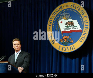 California's Governor Arnold Schwarzenegger announces his $99 billion ...